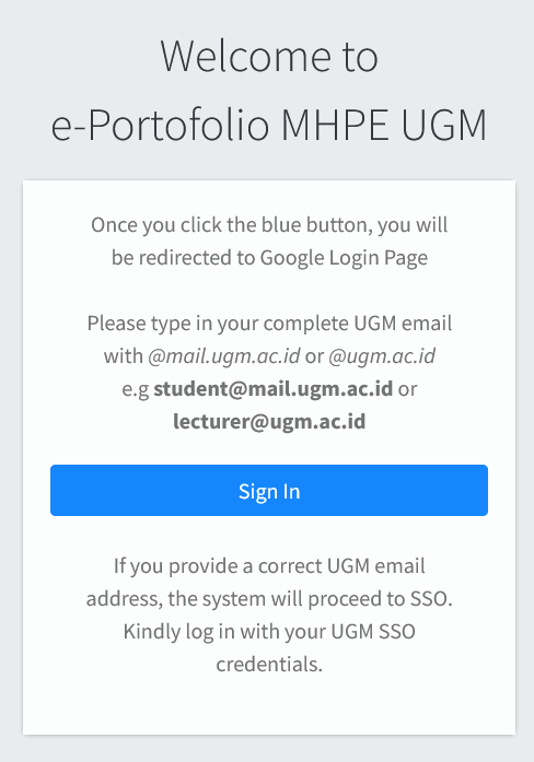 e-Portofolio MHPE UGM